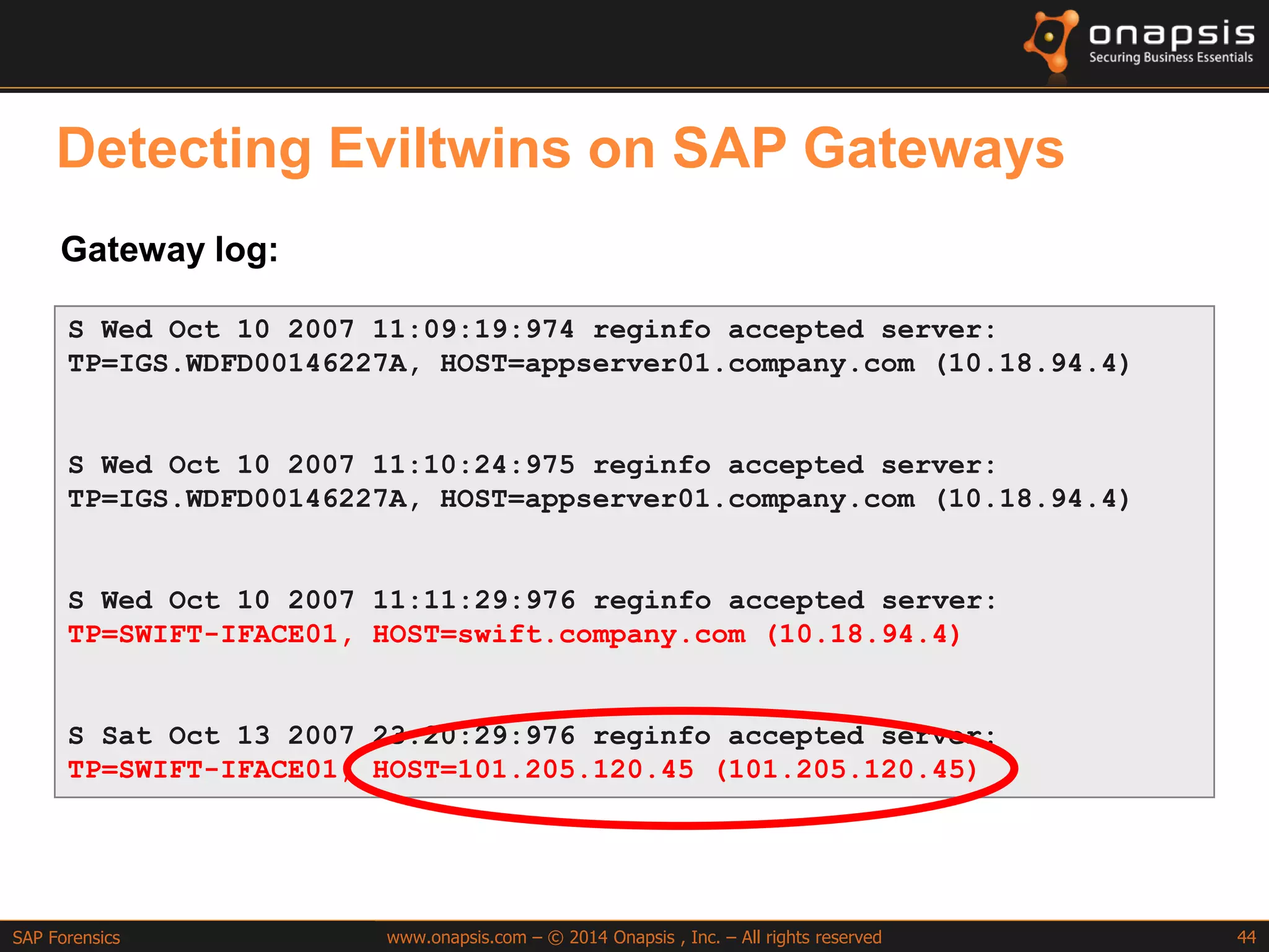 Onapsis SAP Forensics: Detecting White-Collar Cyber Crime with SAP Forensics | PDF