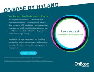 OnBase: Accelerating Accounts Payable [ebook] | PPT