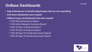 OnBase FOIA Tracking SCGMIS | PPTX | Computer Software and Applications ...