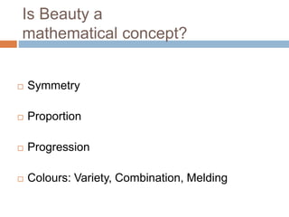 On beauty in mathematics | PPT