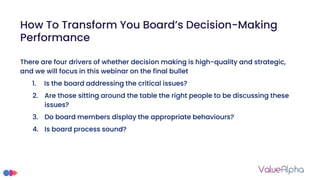 How to transform your board's decisions? | PPT