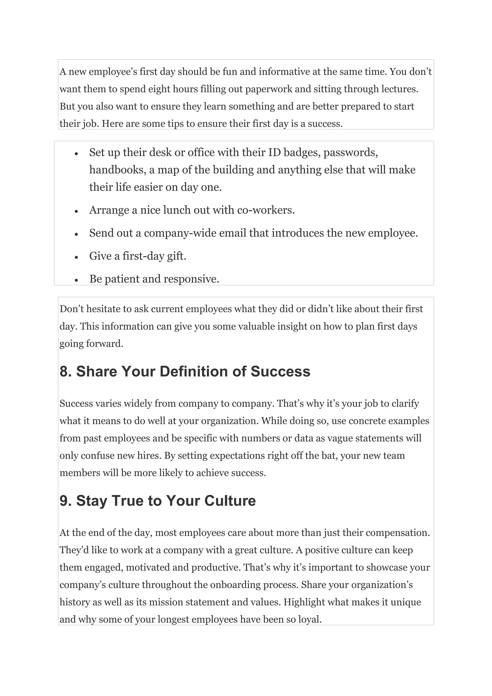 Onboarding Best Practices, Preboard New Hires, Get Paperwork Done ASAP ...