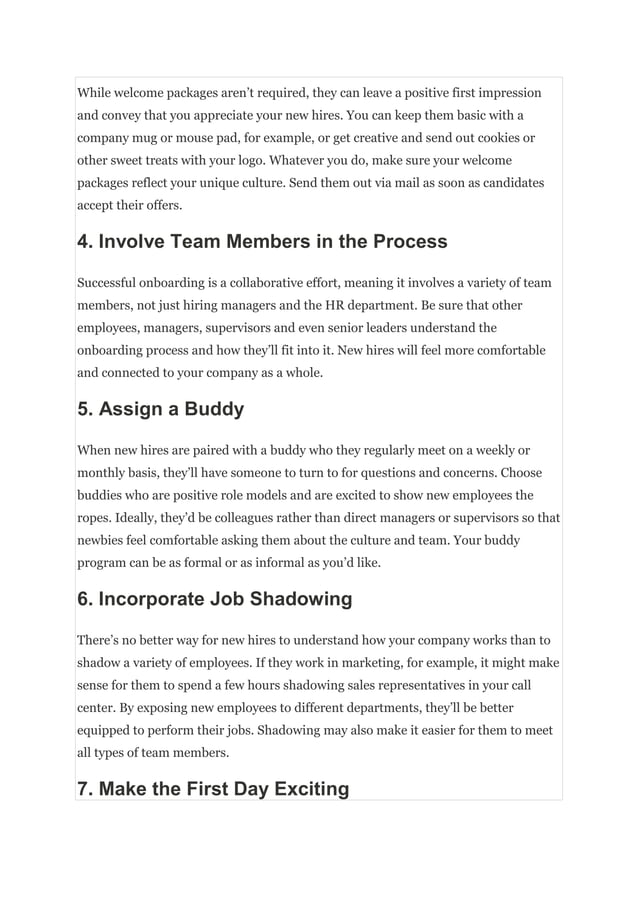 Onboarding Best Practices, Preboard New Hires, Get Paperwork Done ASAP ...