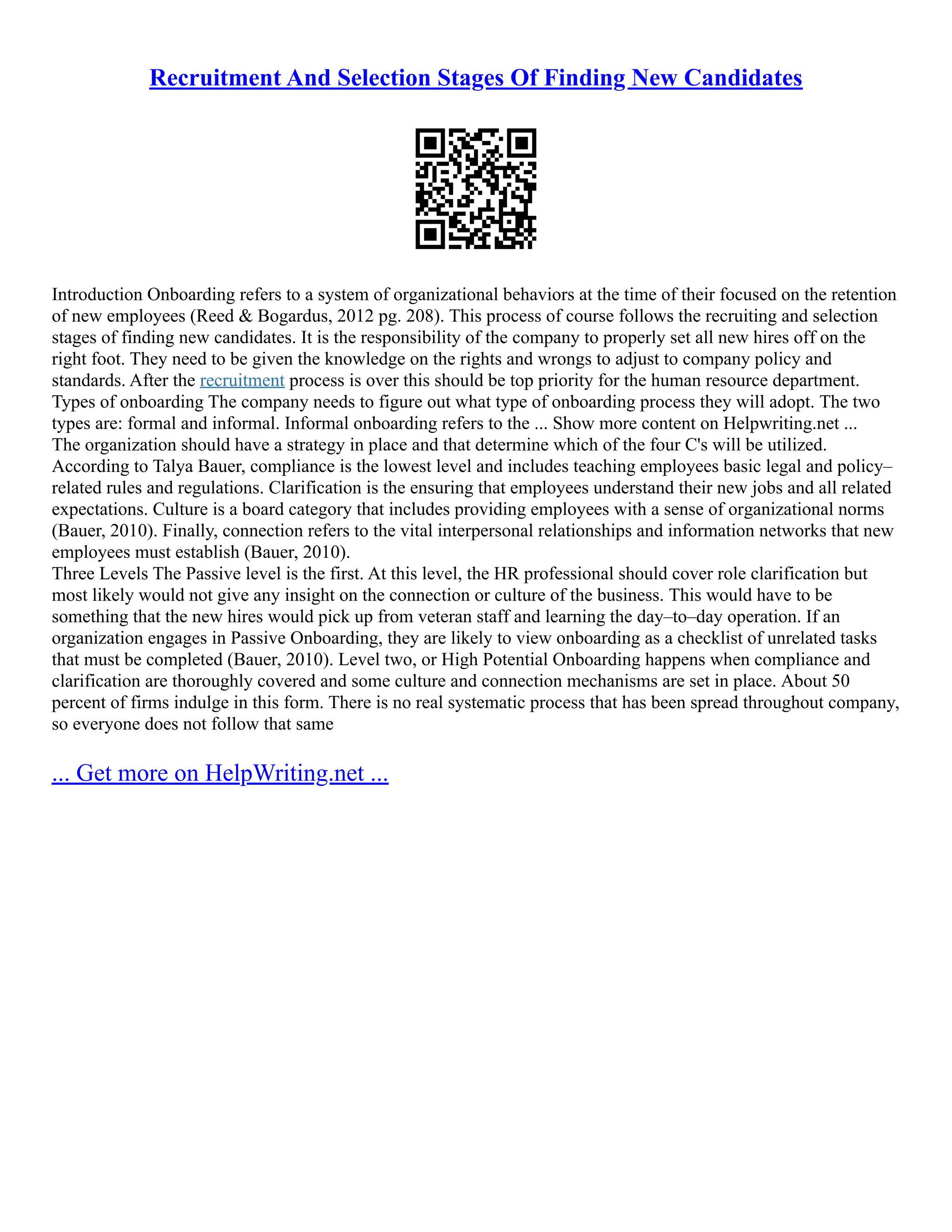 Onboarding Process Paper | PDF