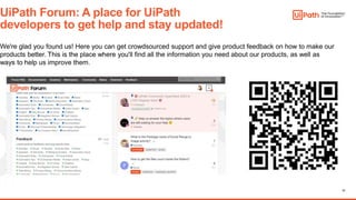 Onboarding slides for UiPath Meetup - Welcome | PPT