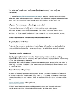 Onboarding software (All in one HRMS software ) | DOCX