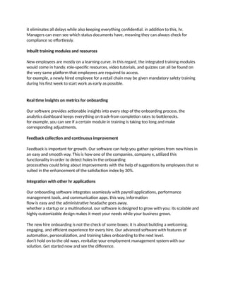 Onboarding software (All in one HRMS software ) | DOCX