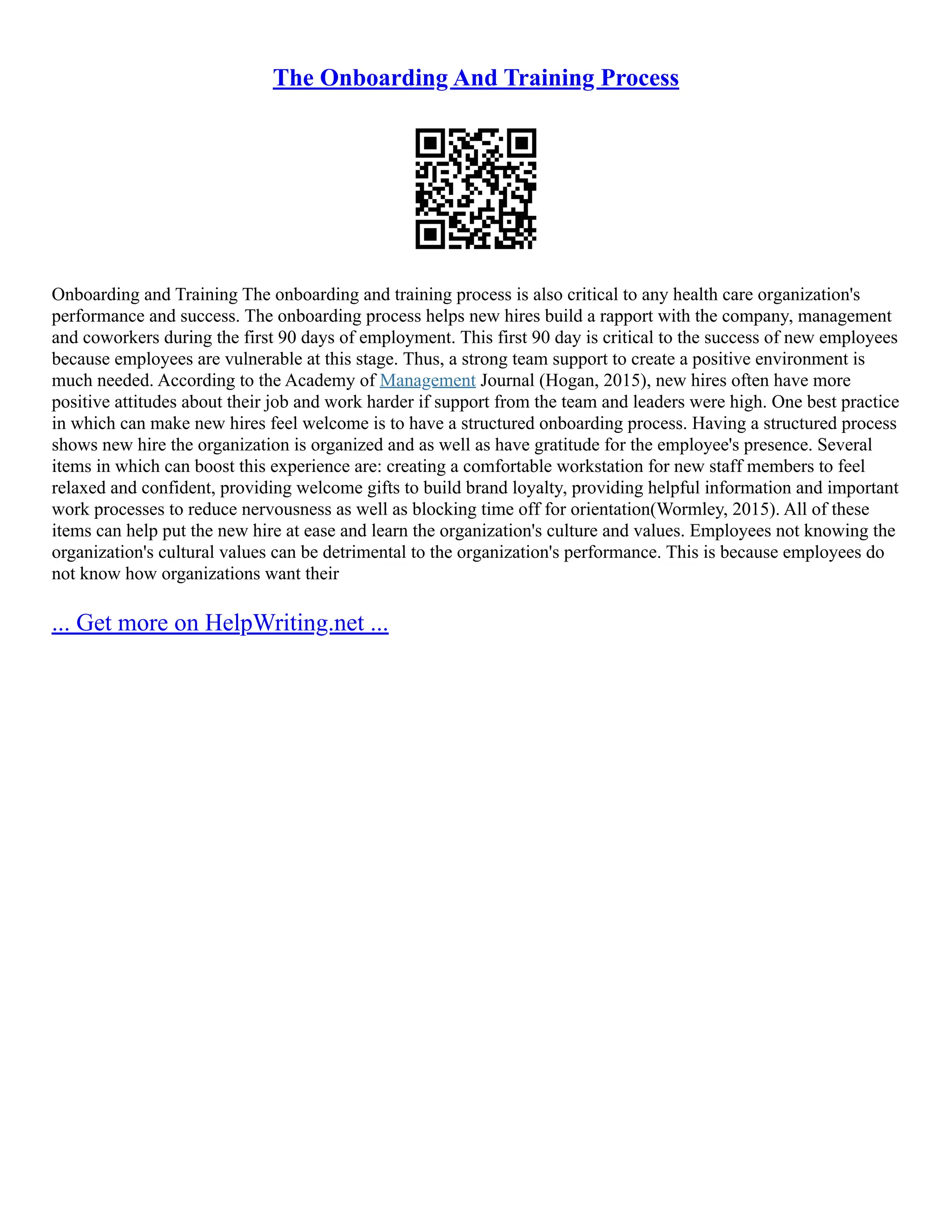 Onboarding Youth Interns | PDF