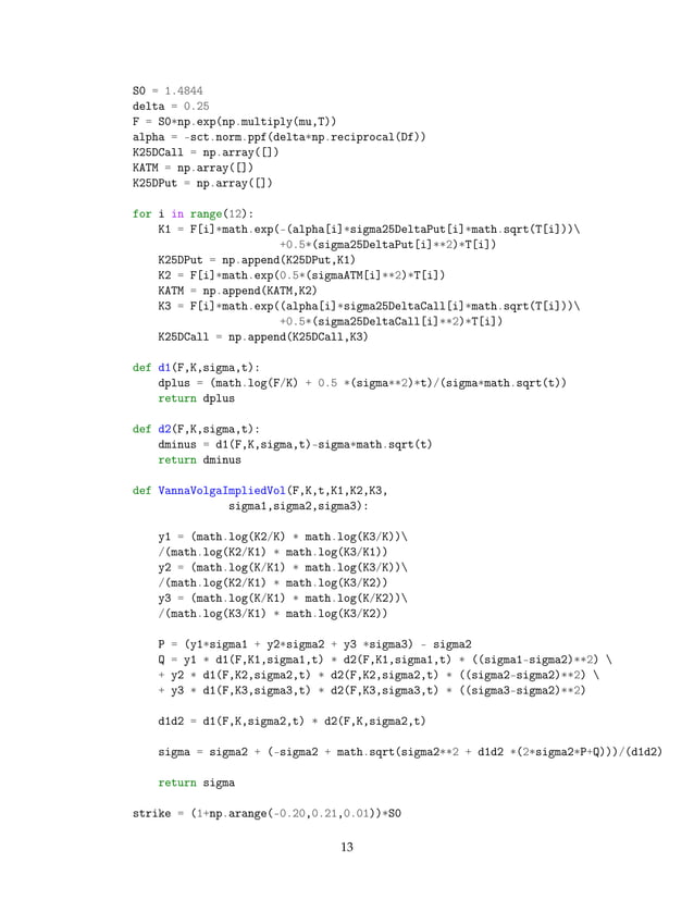 On building FX Volatility surface - The Vanna Volga method | PDF