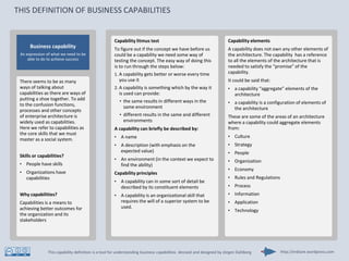 On business capabilities, functions and application features | PPTX