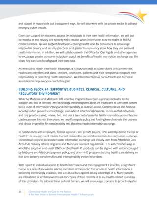 ONC 10 year Interoperability Concept Paper | PDF