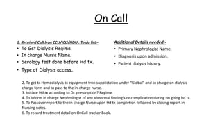 On Call notes for healthcare reference in hospital | PPT