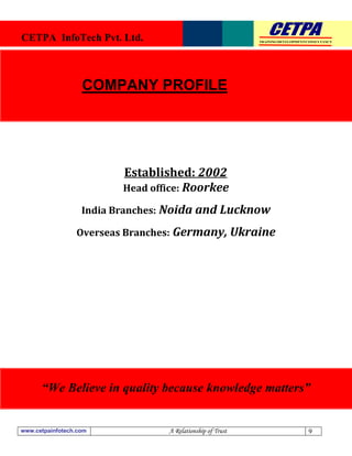 CETPA On-Campus Training Proposal for Different Colleges | PDF