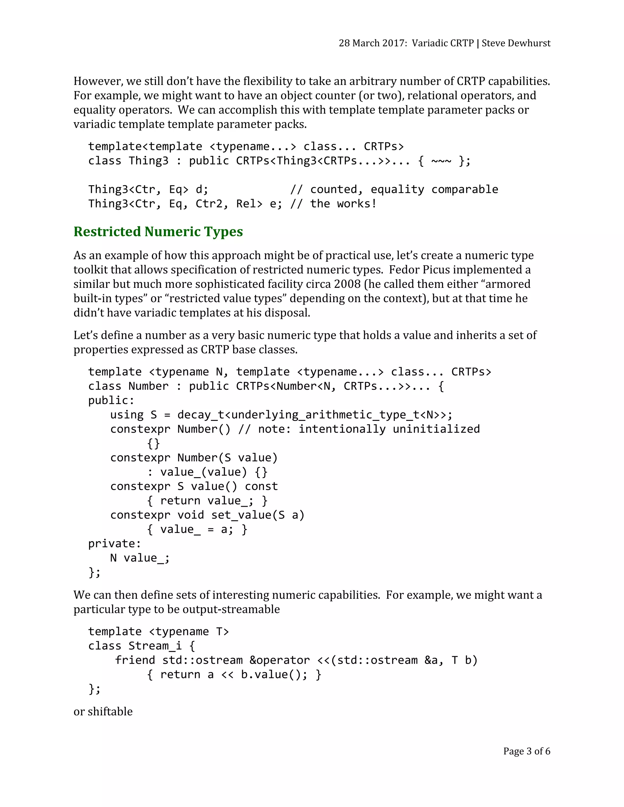 Variadic CRTP : NOTES | PDF
