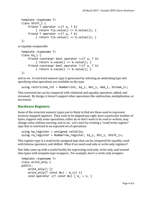 Variadic CRTP : NOTES | PDF