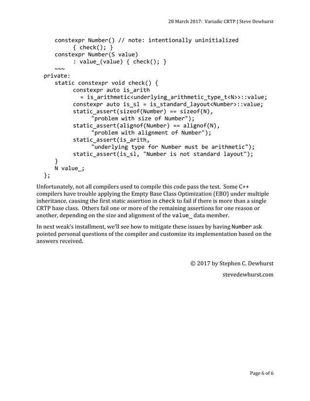 Variadic CRTP : NOTES | PDF