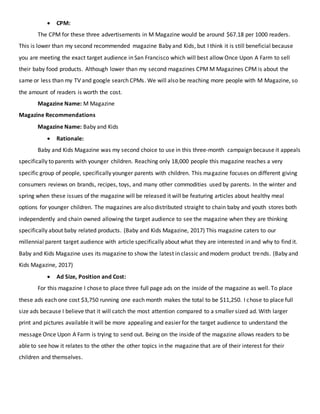 Once upon a farm media plan | PDF | Free Download