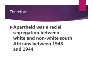 Apartheid | PPT