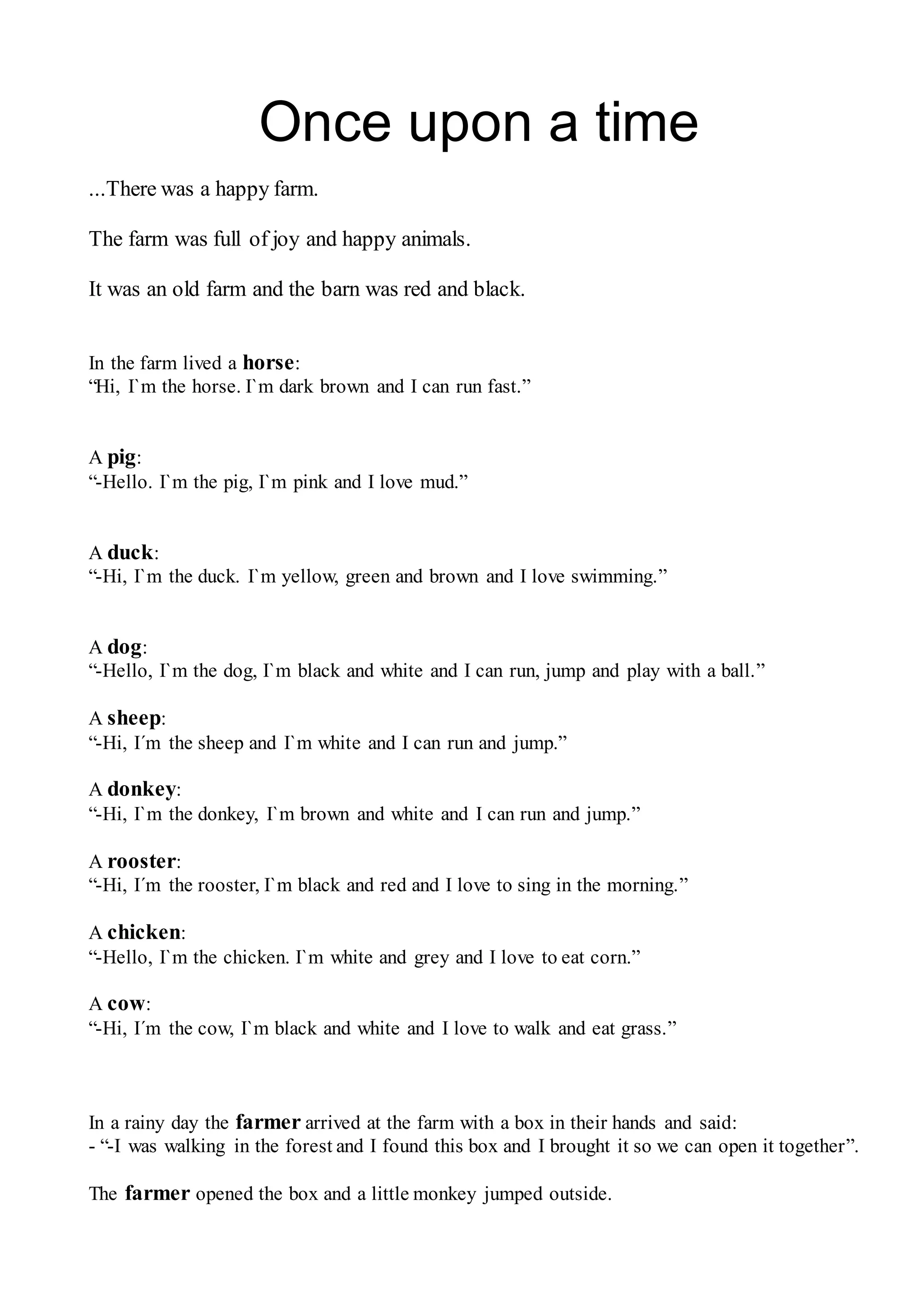 Once upon a time | DOCX