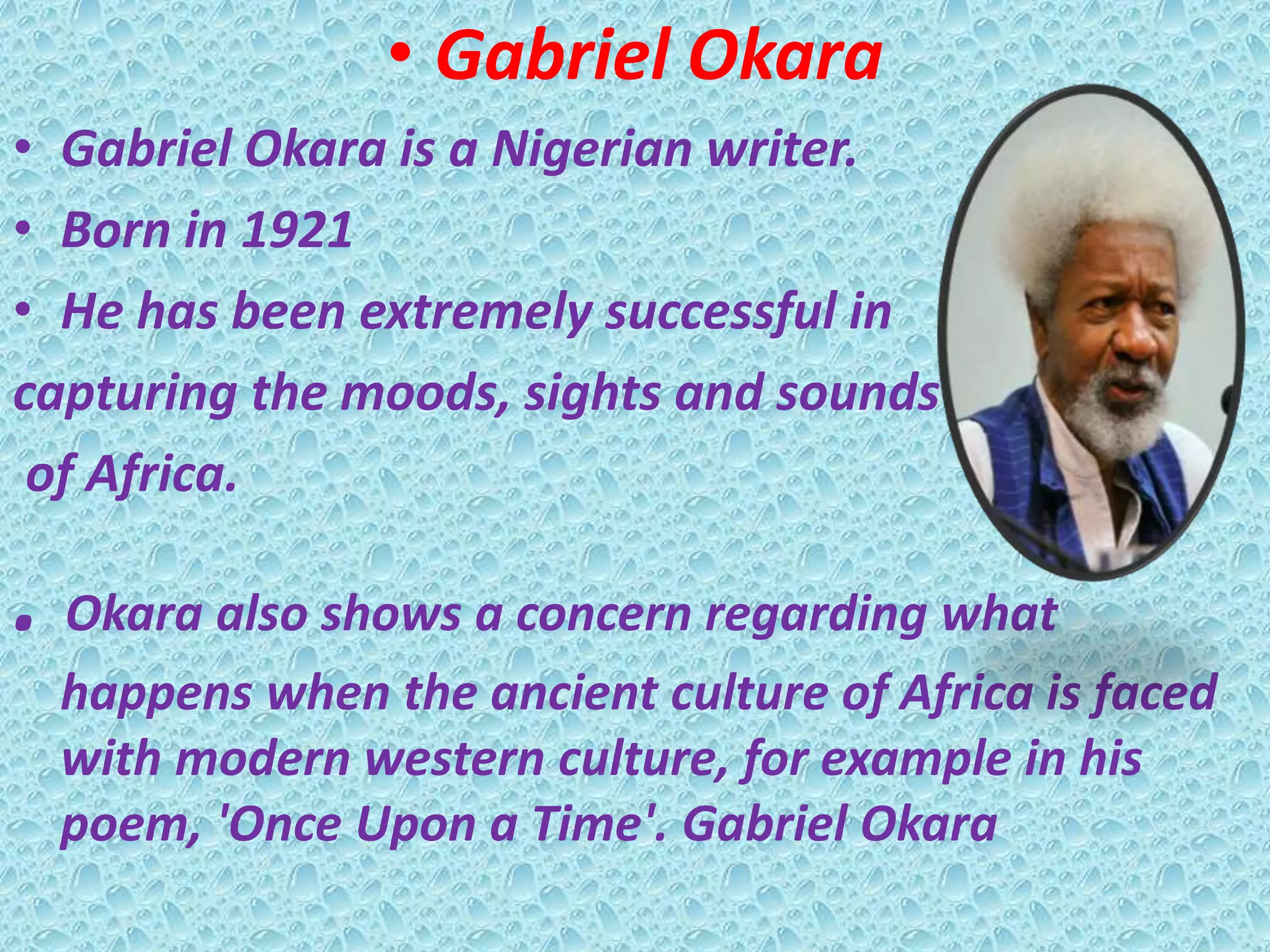 Once upon a times by gabriel okara | PPTX