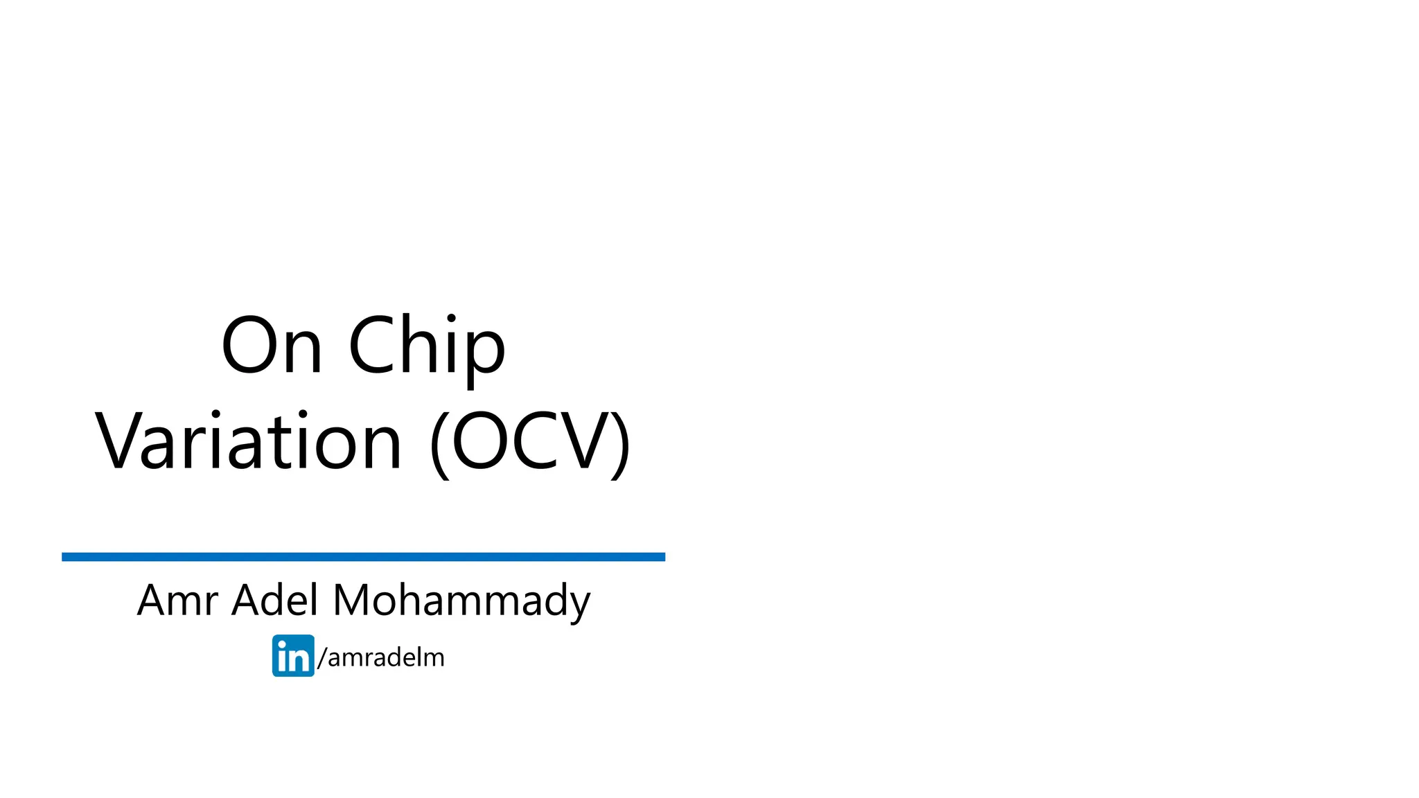 Vlsi Static Timing Analysis Timing Checks Part 5 On Chip Variation Pdf Physics Science