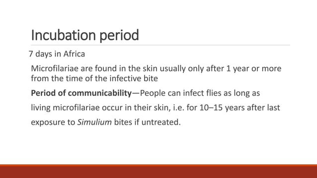 Onchocerciasis.pptx | Skin and Dermatology | Diseases and Conditions