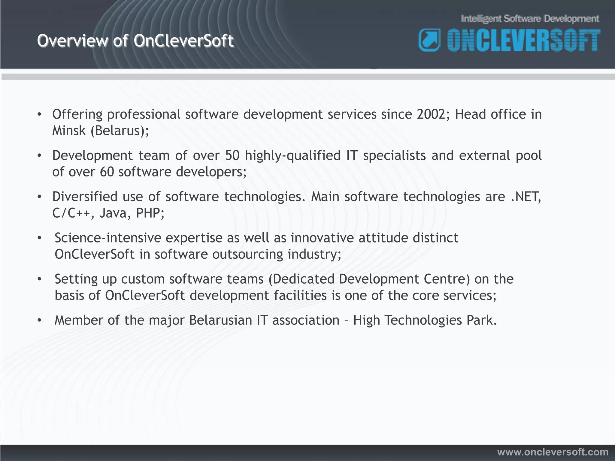 OnCleverSoft SharePoint Services | PDF | Computer Software and Applications | Computing