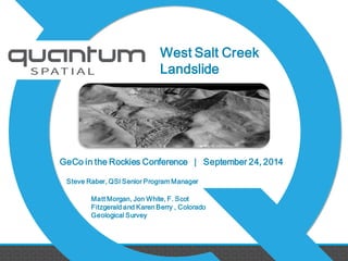 Raber west saltcreeklandslide | PPT