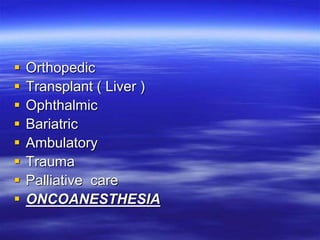 Onco anaesthesia | PPTX