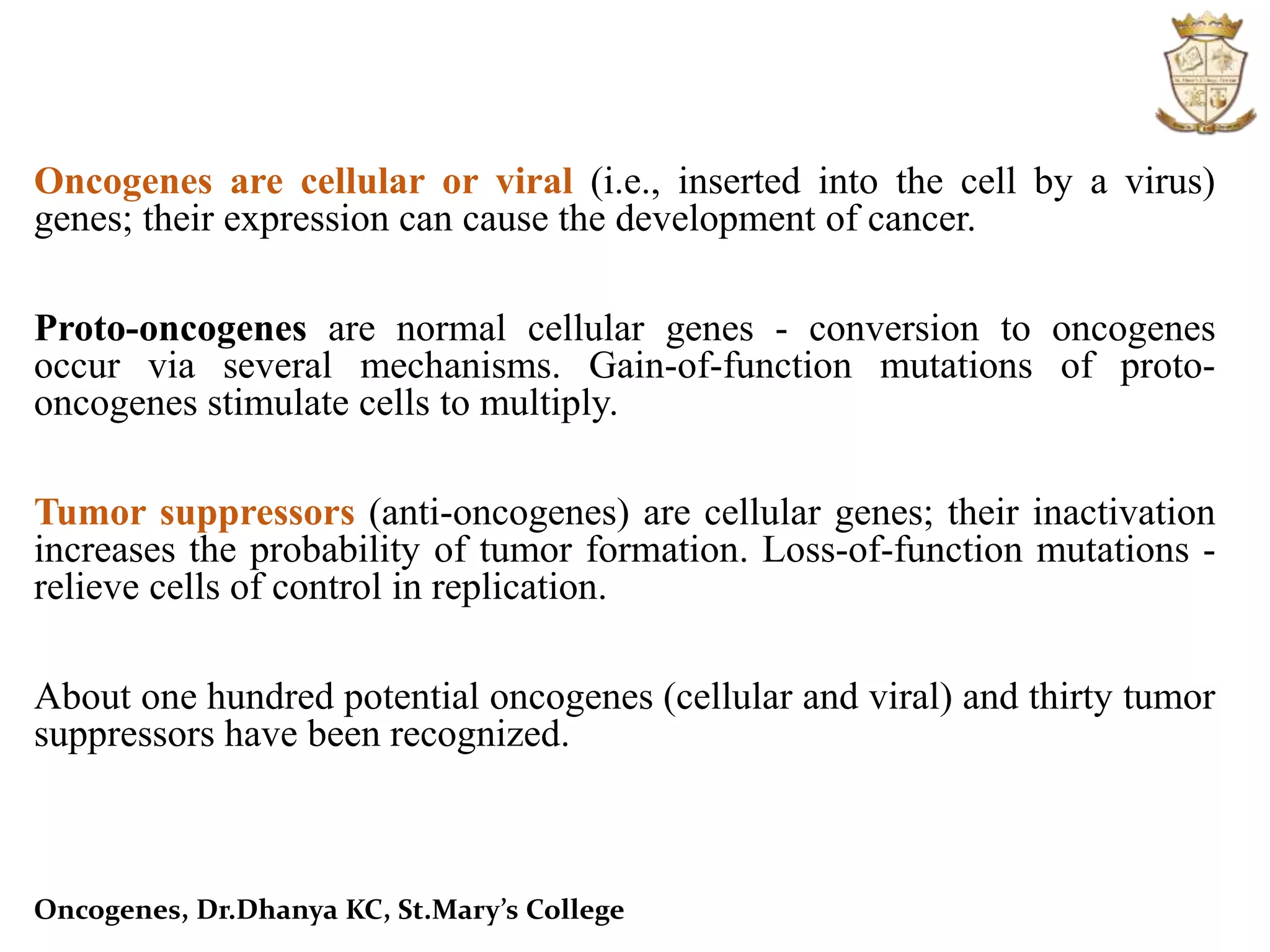 Microbiology:Oncogenes | PPTX