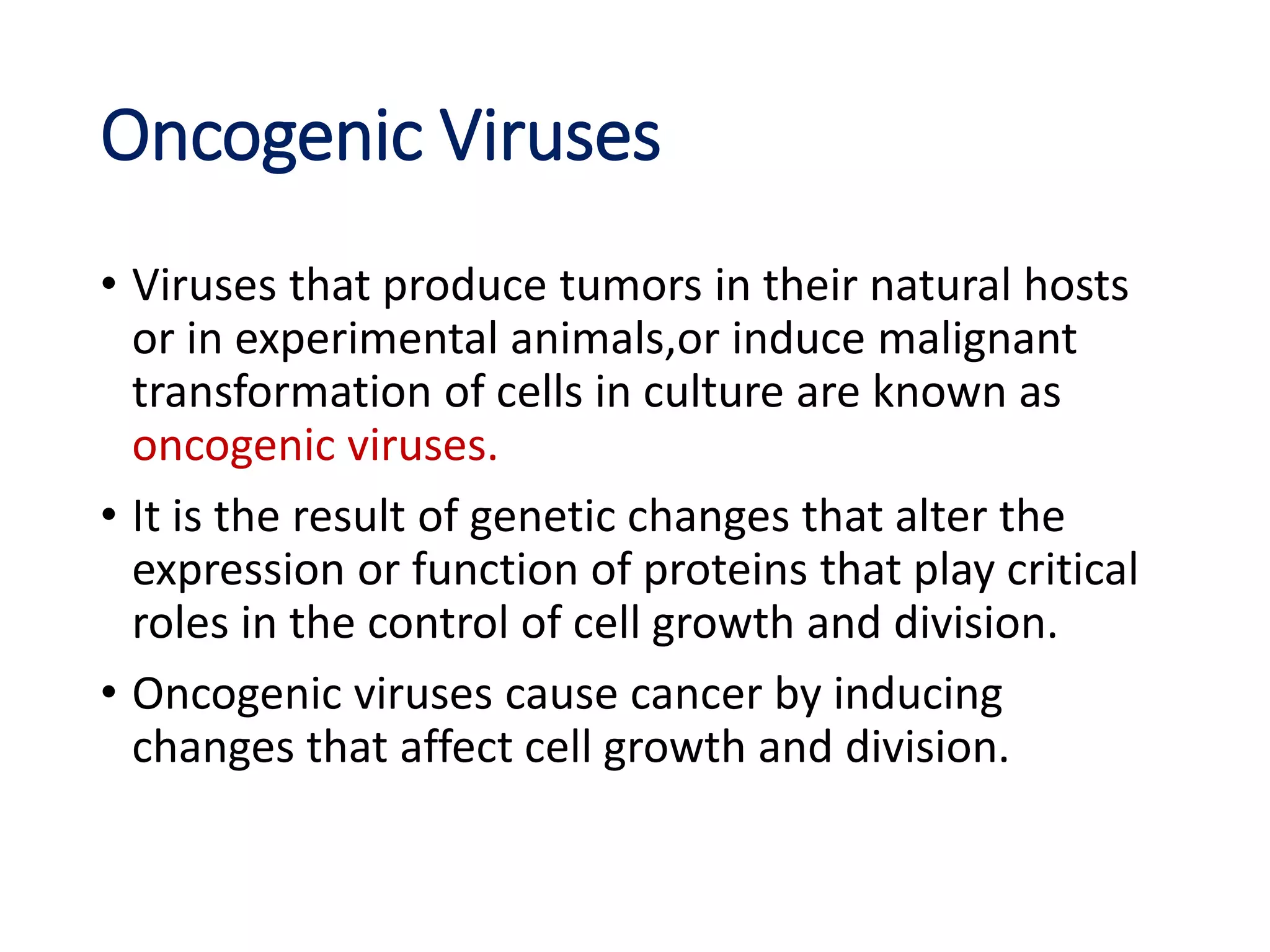 Oncogenic viruses | PPTX
