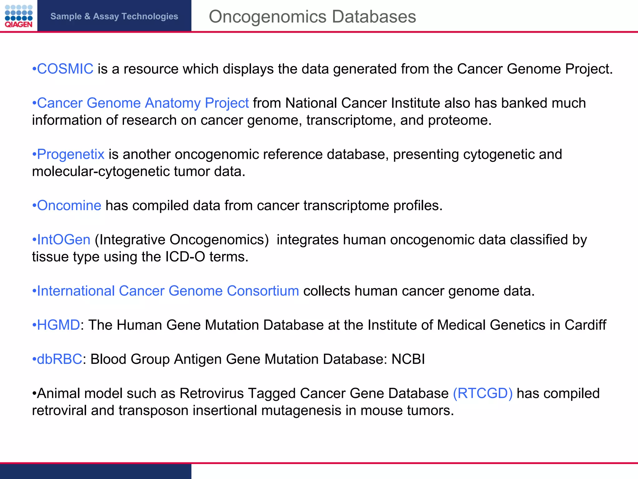 Oncogenomics july 2012 | PDF