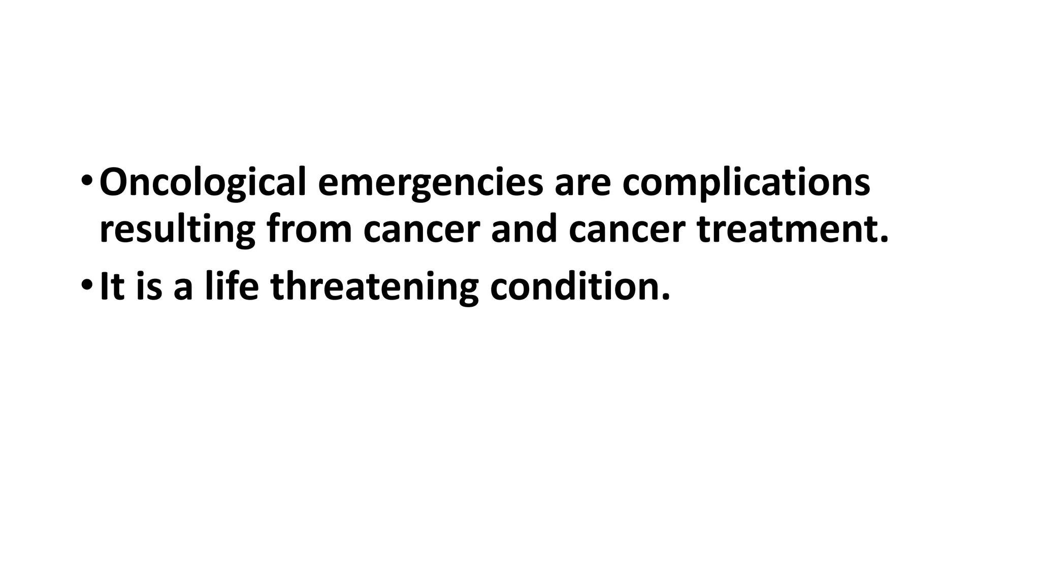 Oncological emergencies | PPTX