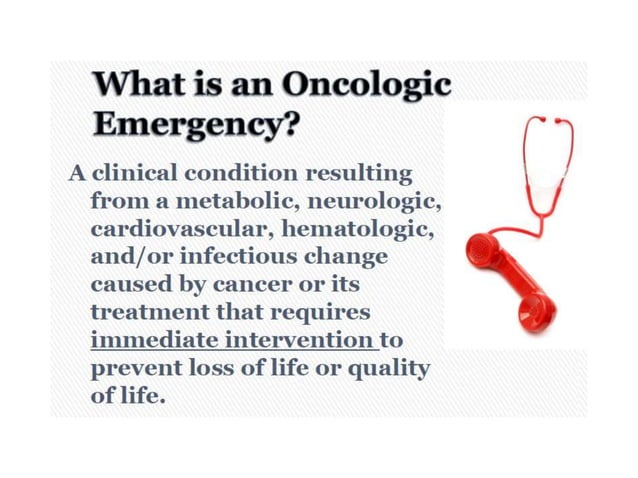Oncological emergencies | PPTX | Physical Therapy | Wellness