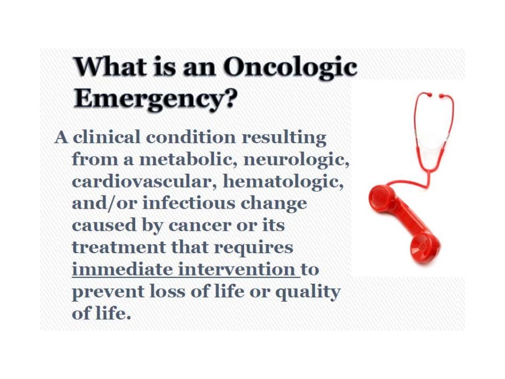 Oncological emergencies