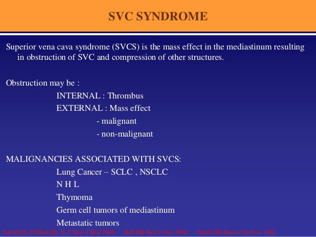 Superior Vena Cava Syndrome In Children
