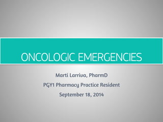 Oncologic emergencies | PDF