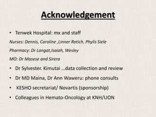 Oncology at the periphery by matilda ong'ondi | PPTX