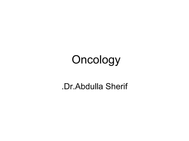 Oncology Introduction. | PPT