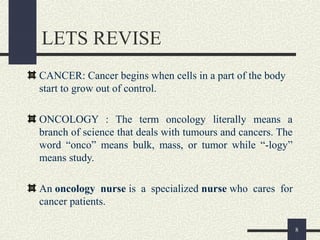 Oncology Nursing : The Comprehensive Perspective | PPT | Cancer ...