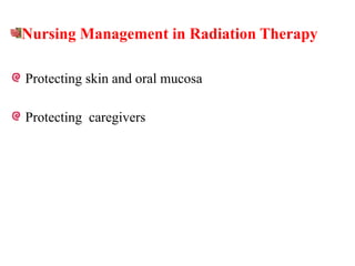 oncology nursing, Medical management and Nursing Management.pptx