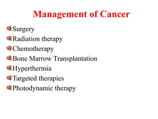 oncology nursing, Medical management and Nursing Management.pptx