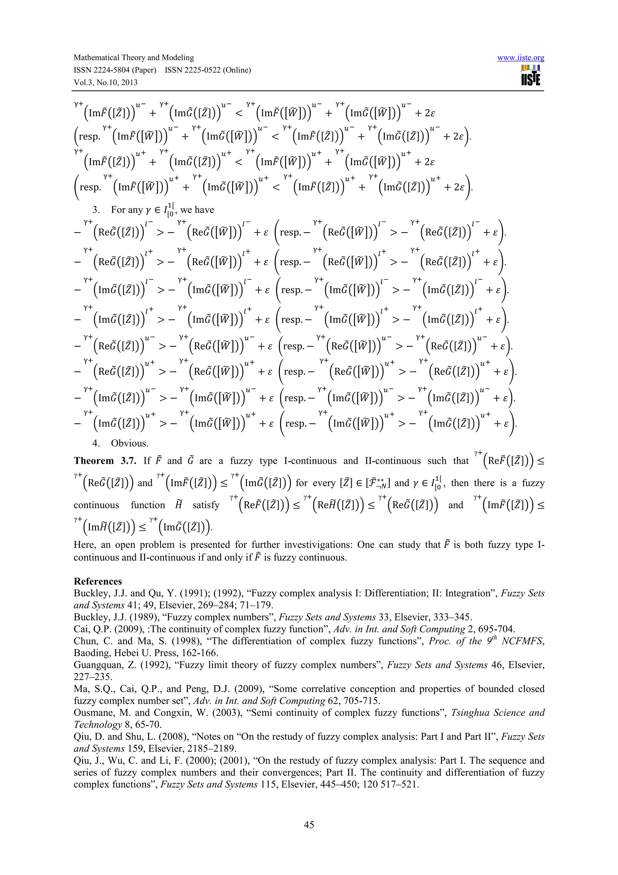 On continuity of complex fuzzy functions | PDF