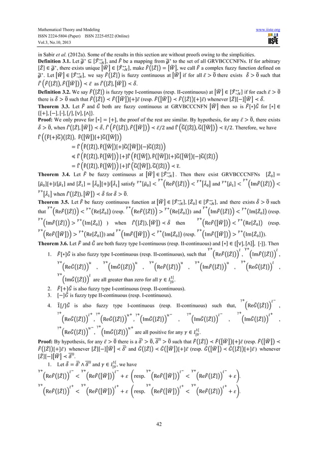 On continuity of complex fuzzy functions | PDF