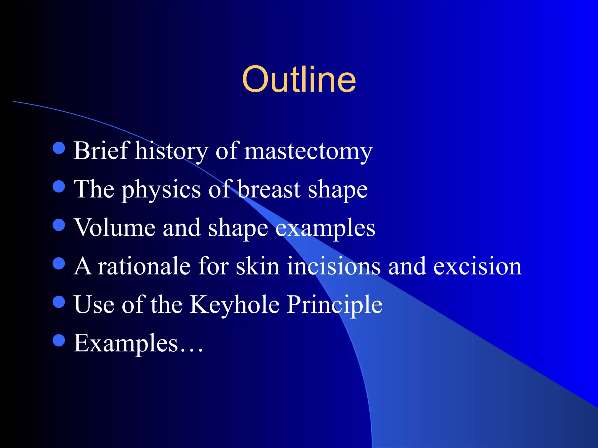 Breast Preservation Foundation: Oncoplastic Talk, Dallas, 12/5/09 | PPT