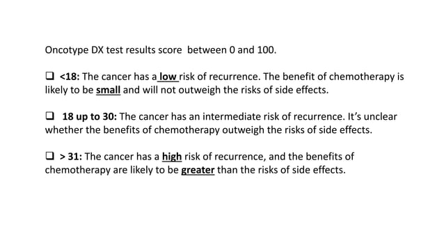 Oncotype dx presentation | PPTX | Cancer | Diseases and Conditions