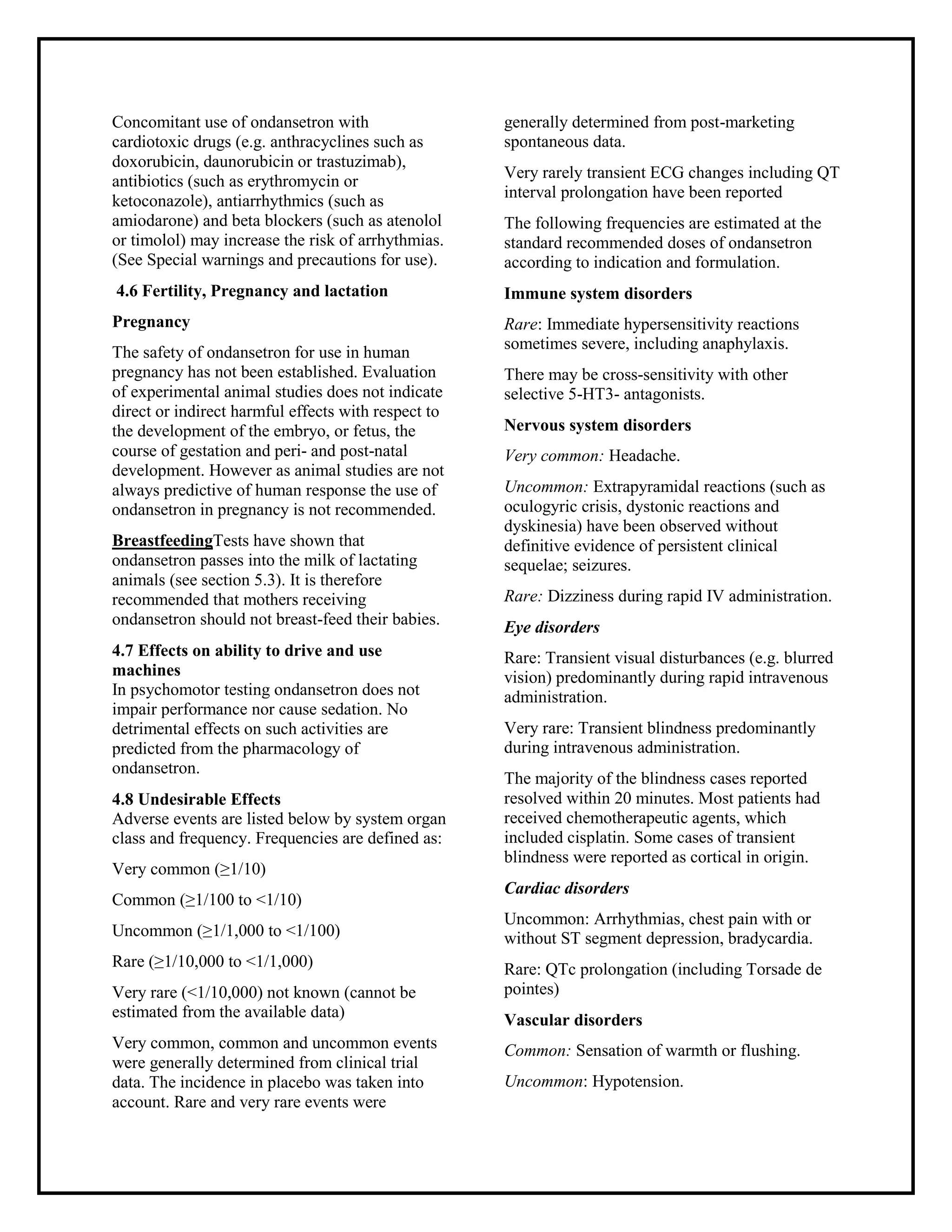 Ondansetron 4 mg film coated tablets smpc- taj pharmaceuticals | PDF