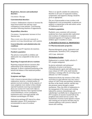 Ondansetron 4 mg film coated tablets smpc- taj pharmaceuticals | PDF