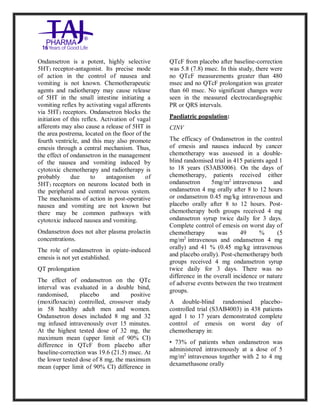 Ondansetron Injection USP Taj Pharma SmPC | PDF