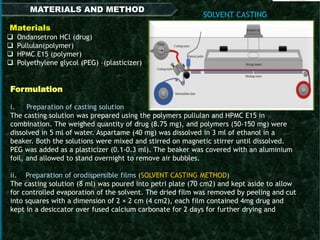 Development and Characterization of Ondansetron Mouth Dispersible Films ...